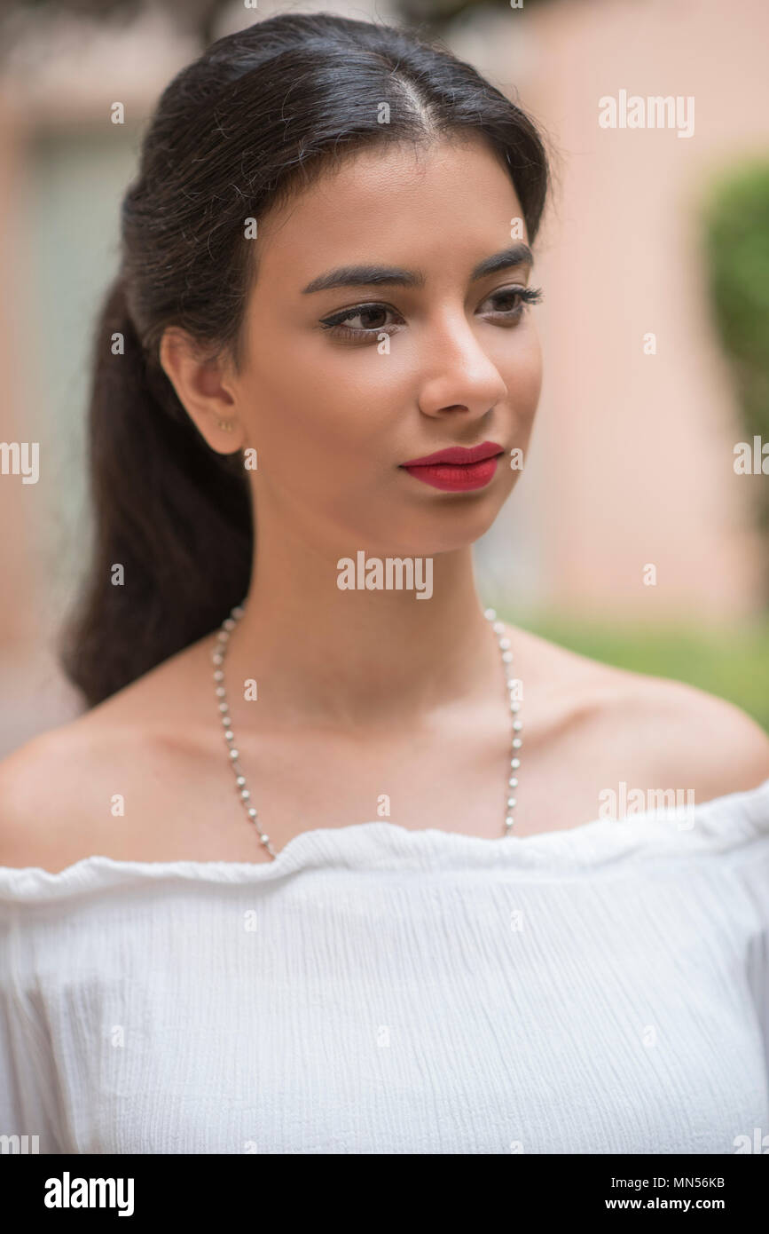 Ethnic beautiful young brunette hi-res stock photography and images - Alamy