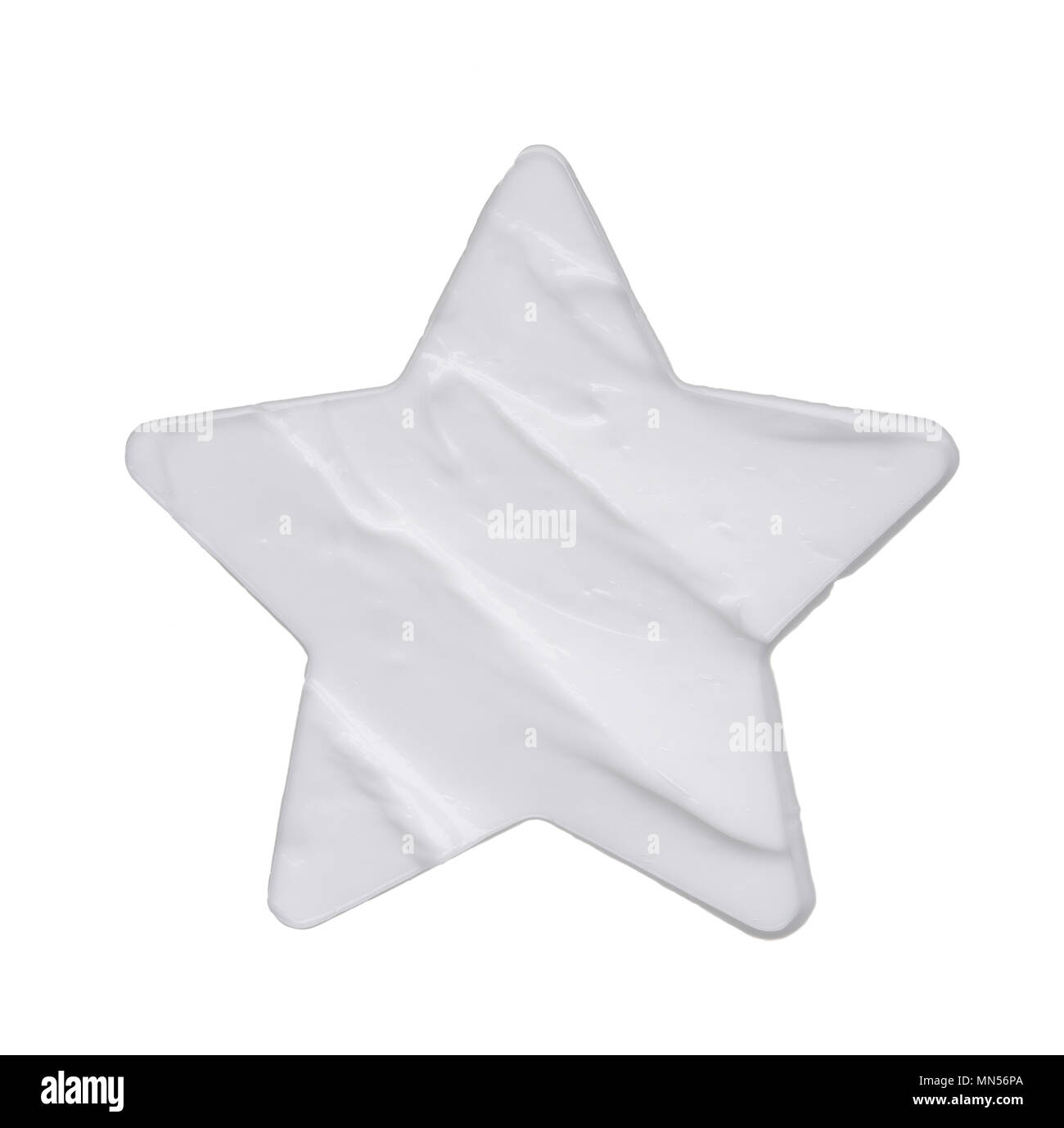 White ?reamy texture in stencil isolated on white background. Smear of ...