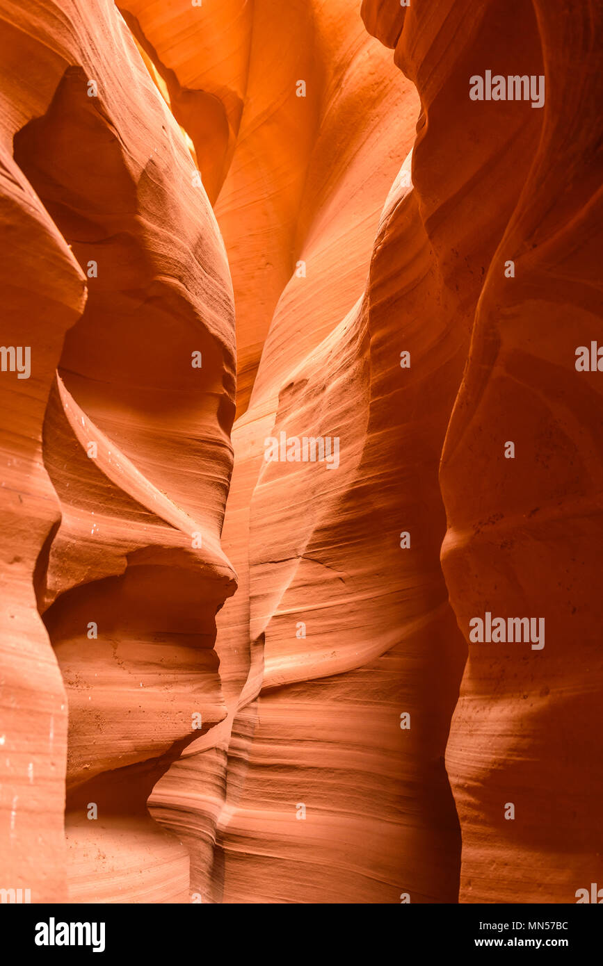 Upper Antelope Canyon. Natural rock formation in beautiful colors ...