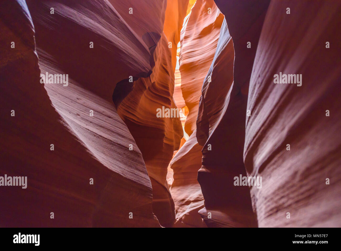 Upper Antelope Canyon. Natural rock formation in beautiful colors ...