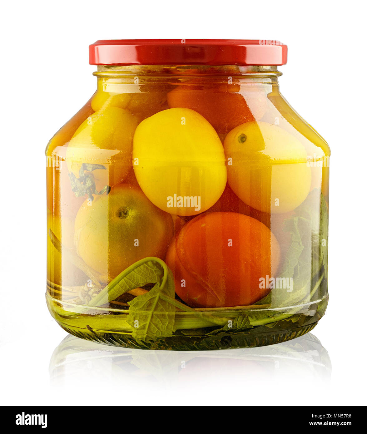 canned tomatoes in a jar isolated on a white background Stock Photo - Alamy