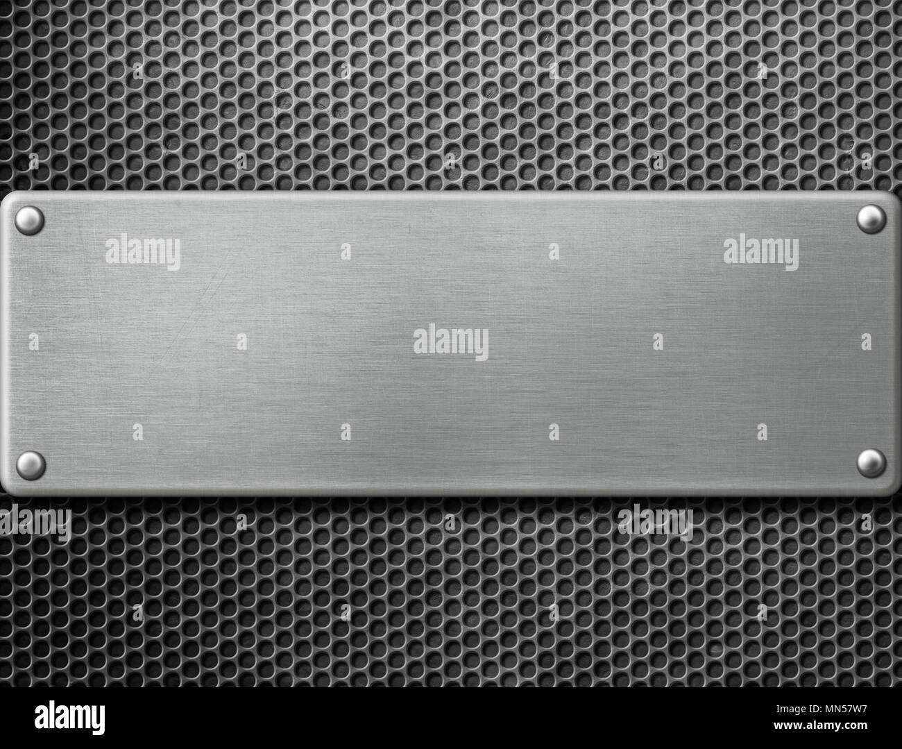 metal plate 3d illustration Stock Photo - Alamy