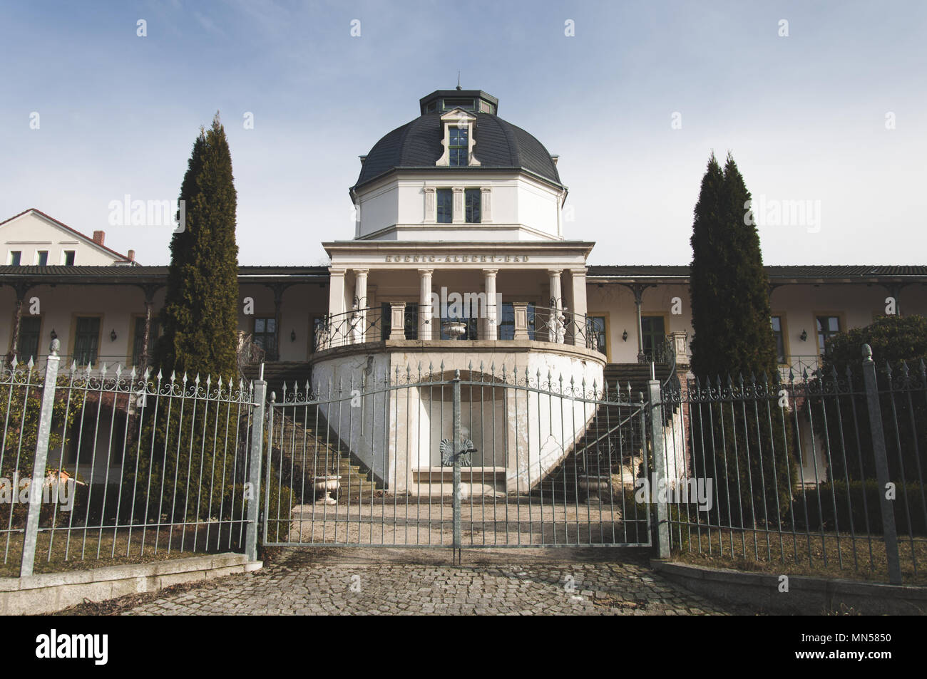 Koenig Albert Bad building in Lobau, which is beautiful palace in ...