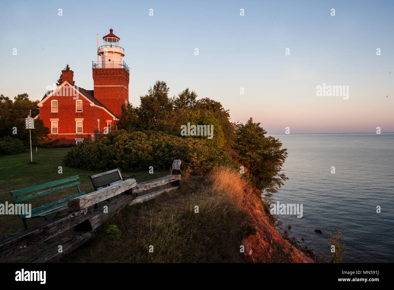 White tower lighthouse bird hi-res stock photography and images - Alamy