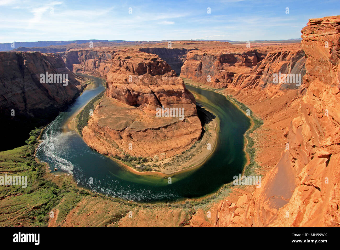 Horseshoe Bend meander of Colorado River, Glen Canyon, Arizonal Stock ...