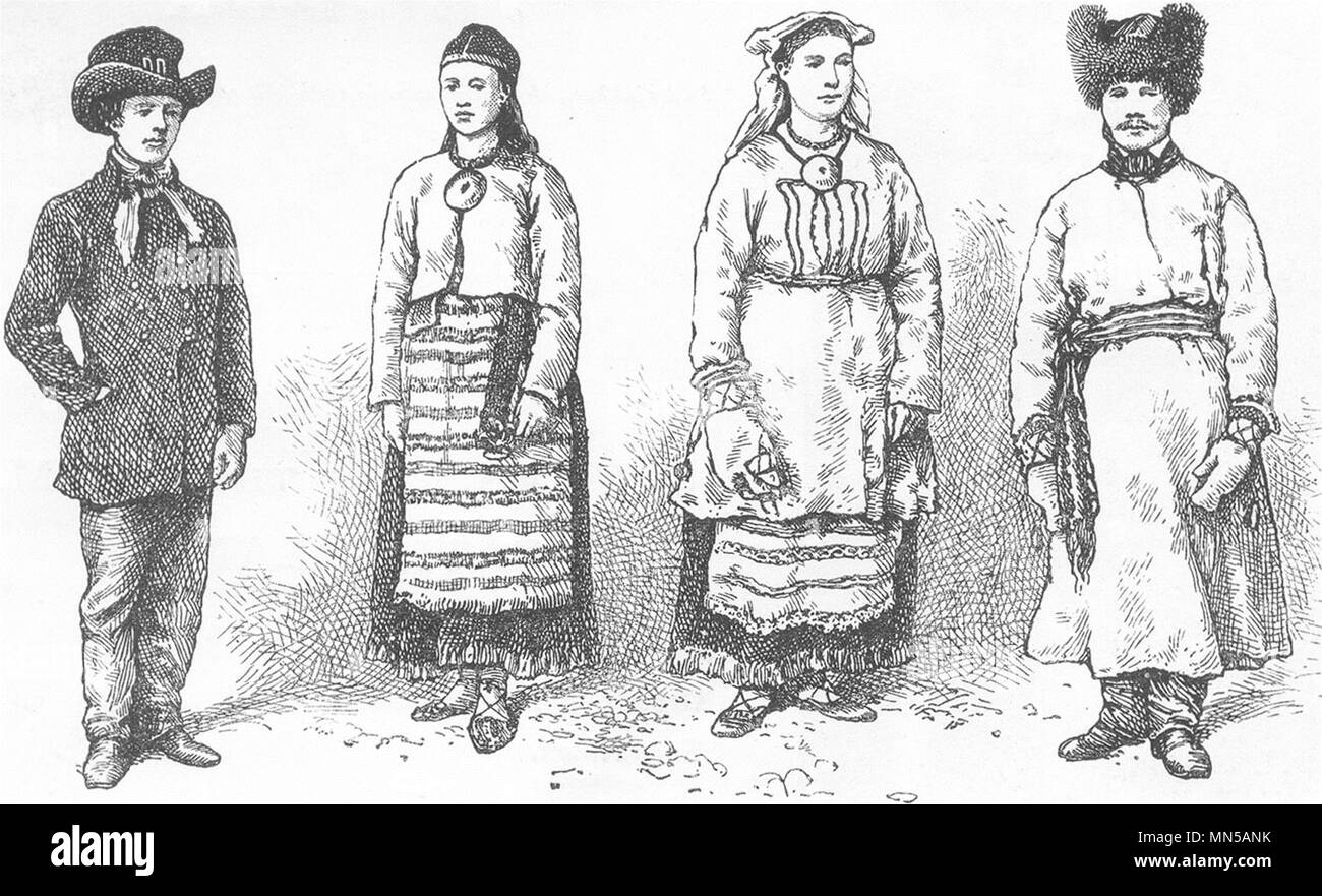 FINLAND. Finlanders 1891 old antique vintage print picture Stock Photo ...