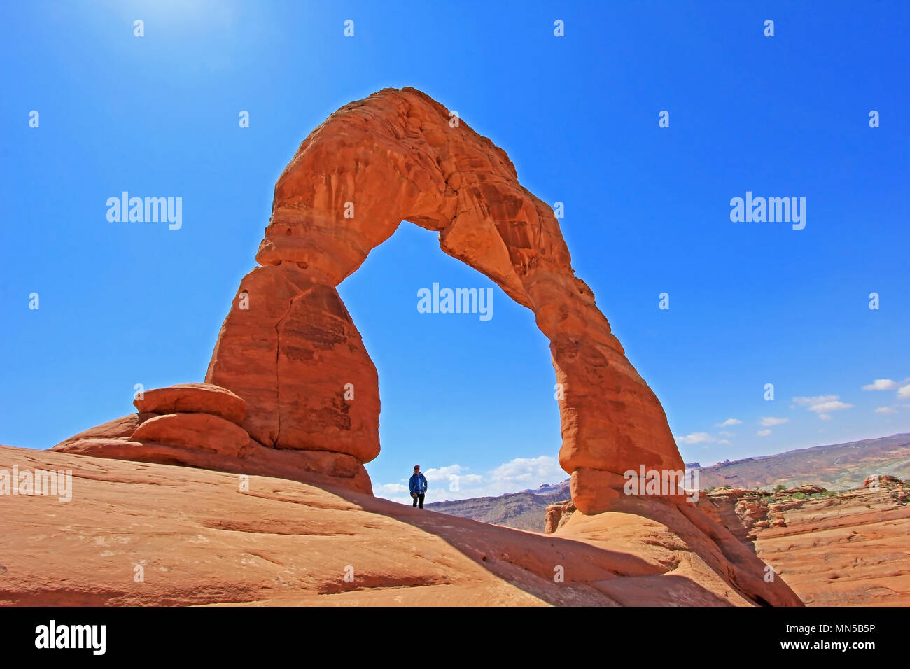 Female hiking arches park hi-res stock photography and images - Alamy