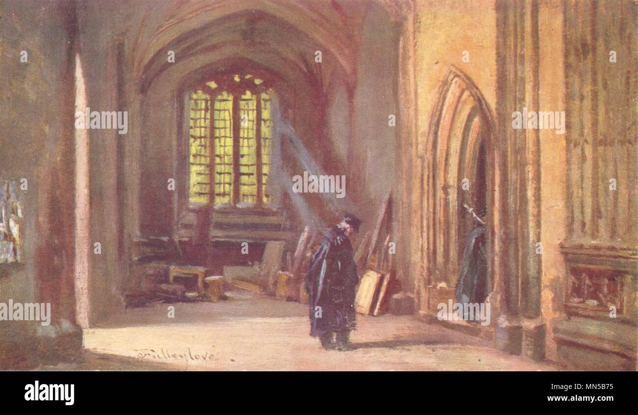 OXFORD. Entrance to the Divinity school 1903 old antique vintage print ...