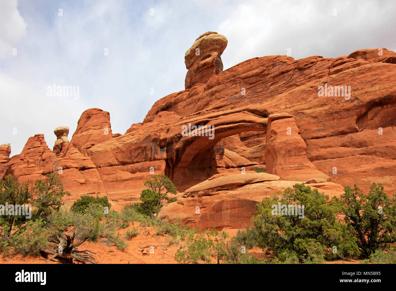 Parallel Arch at Arches National Park in Utah, USA Stock Photo - Alamy