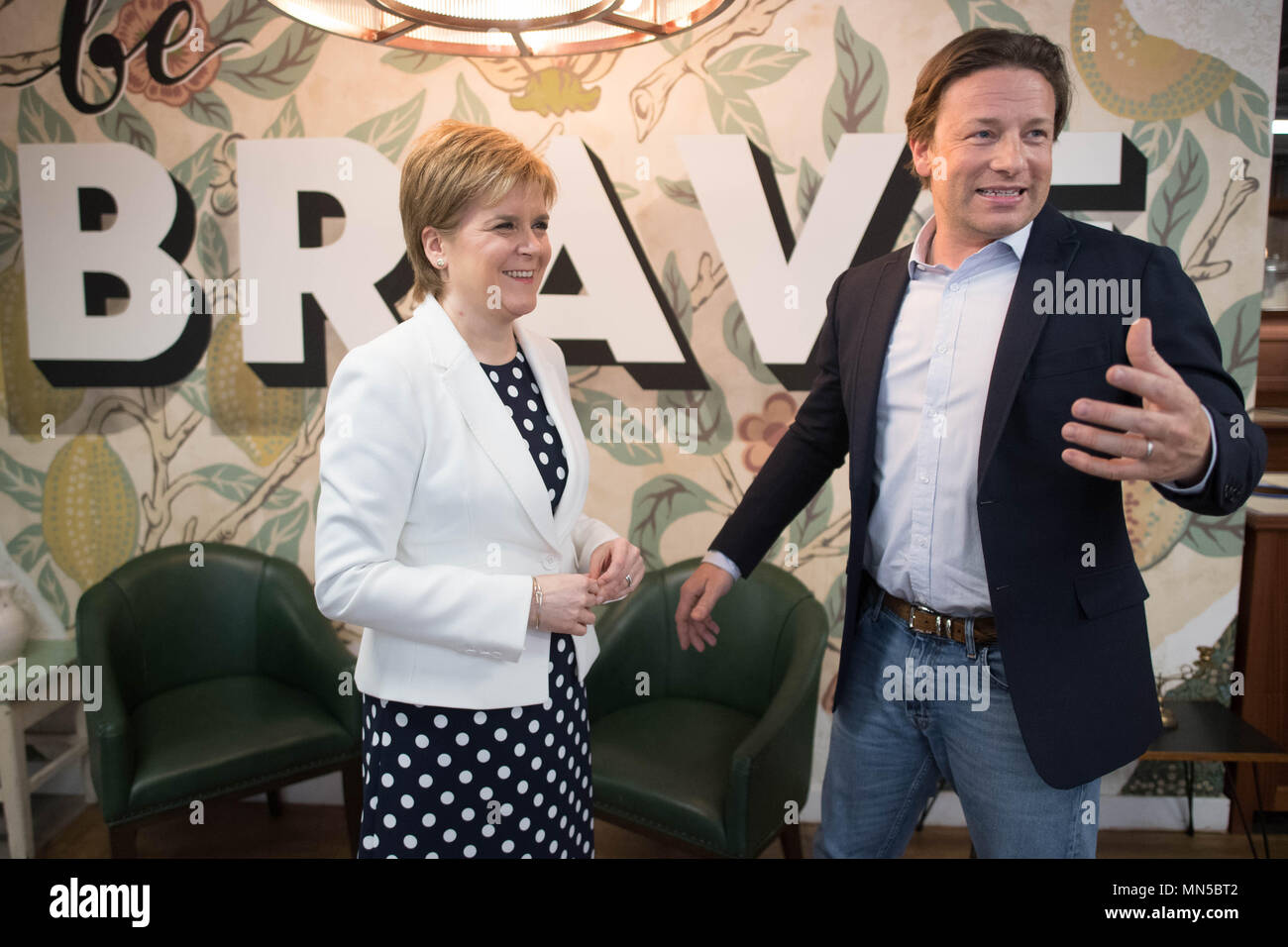 Chef and restauranteur, Jamie Oliver meets with Scotland First minister ...