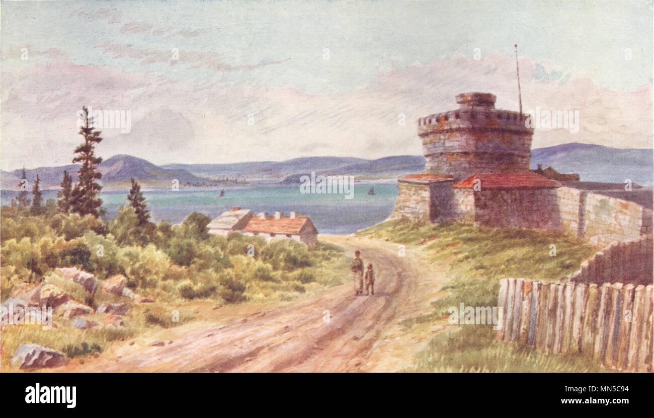 CANADA. Maritime Provinces. York Fort & Halifax Harbour 1907 old ...