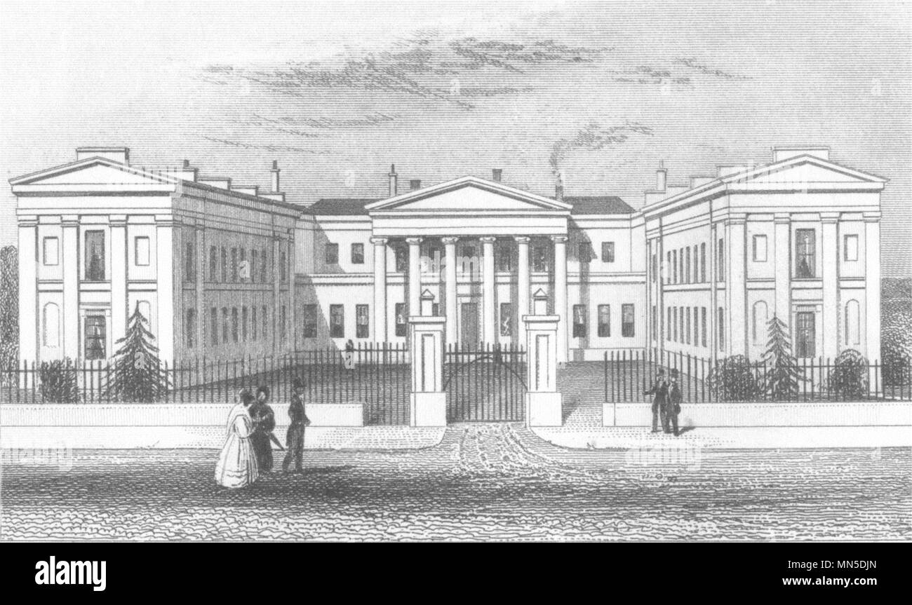 LONDON. Highbury College, Islington, Middlesex. DUGDALE 1845 old ...