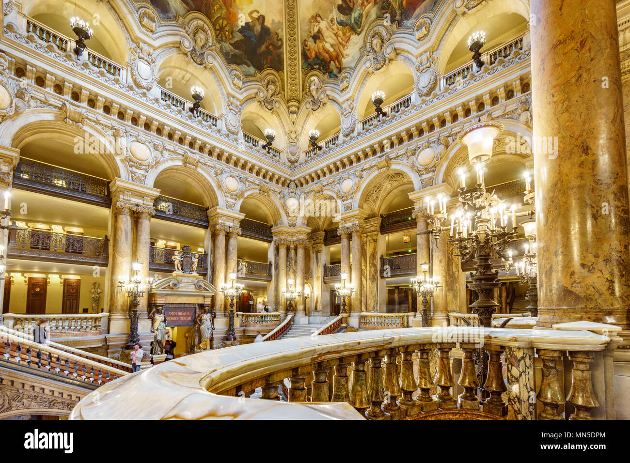 Opera garnier stairs hi-res stock photography and images - Alamy