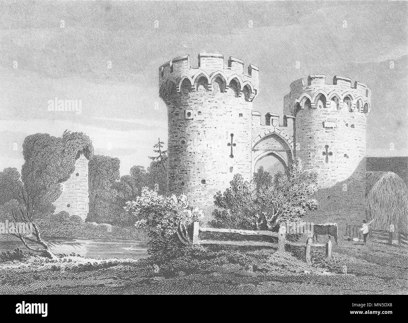 KENT. Cooling Castle, Kent. DUGDALE 1845 old antique vintage print ...
