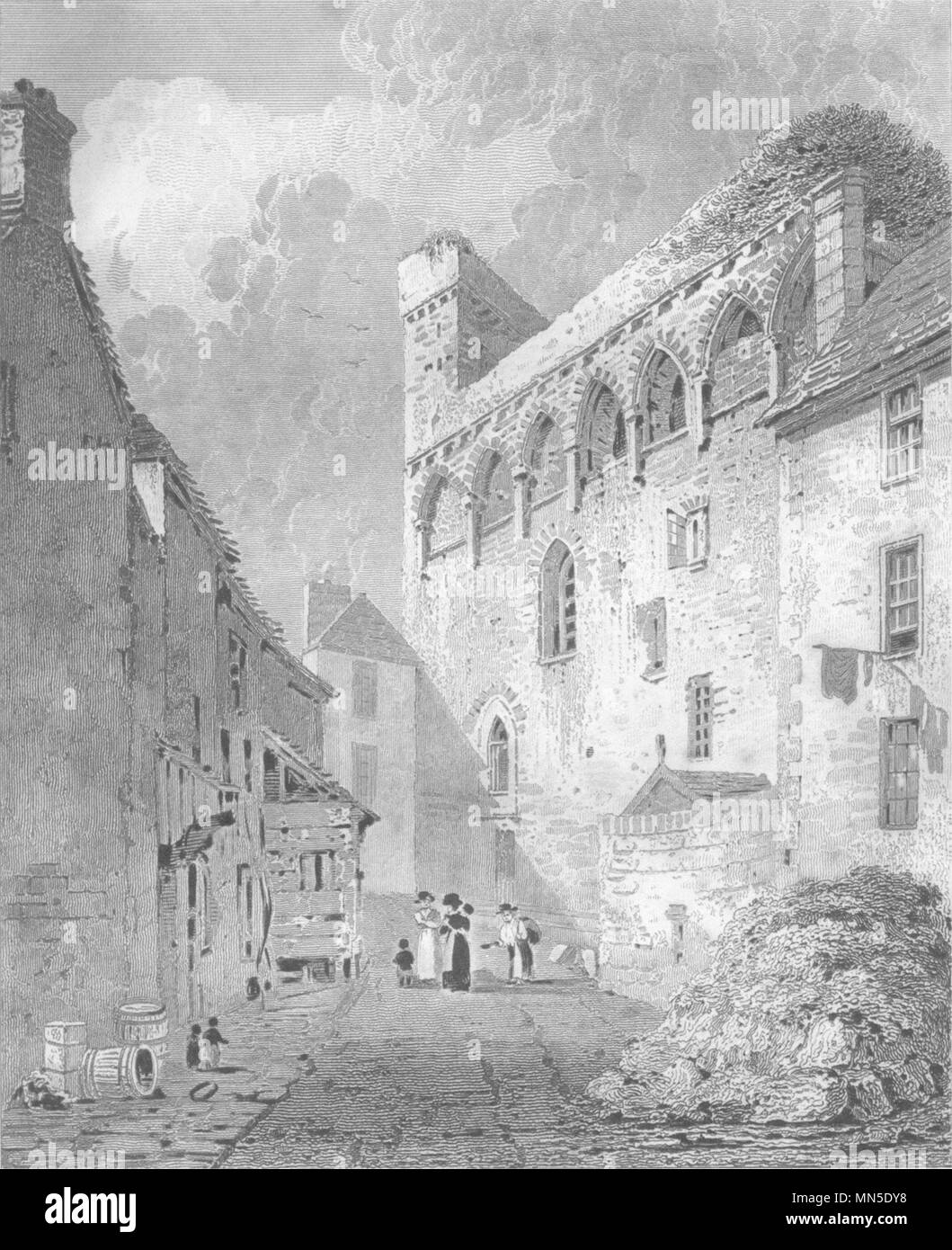 WALES. Swansea Castle. DUGDALE 1845 old antique vintage print picture ...