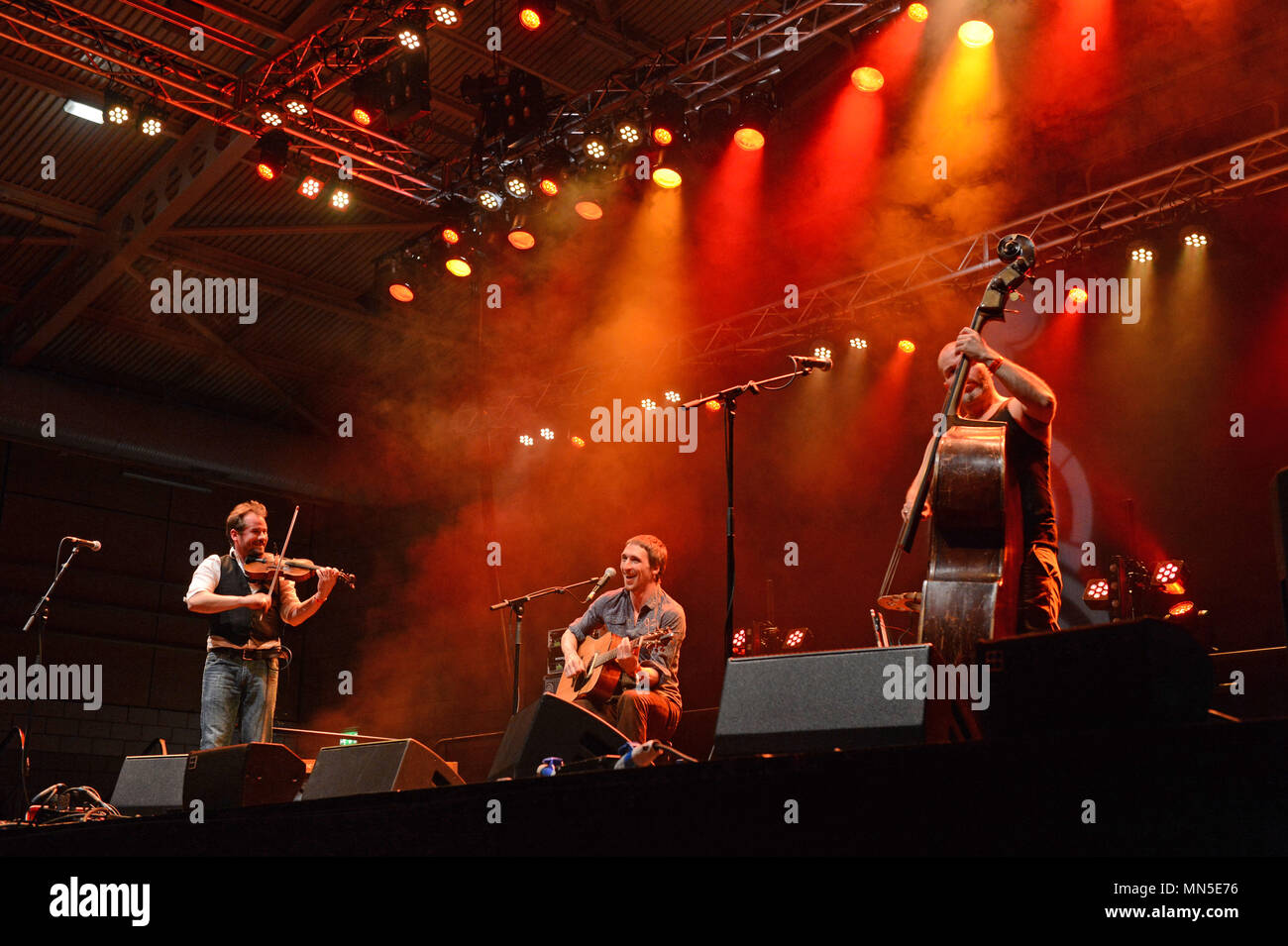 The Langan band playing onstage at the Shetland Folk Festival Stock ...