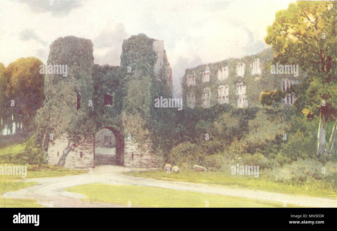 DEVON. Berry Pomeroy Castle 1908 old antique vintage print picture ...