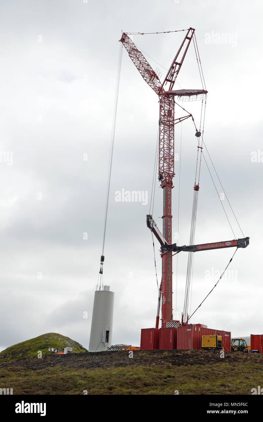crane for building a large wind turbine Stock Photo - Alamy