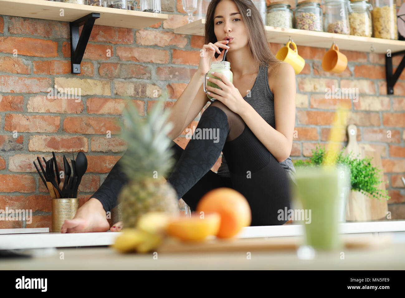Food vlogger in the kitchen Stock Photo - Alamy