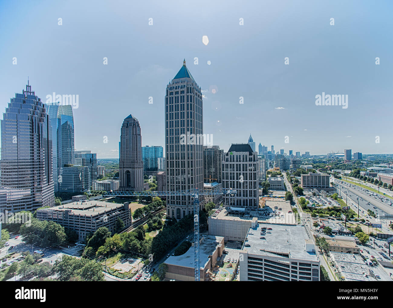 Midtown skyline taken from an elevated position. Atlanta, Georgia Stock ...
