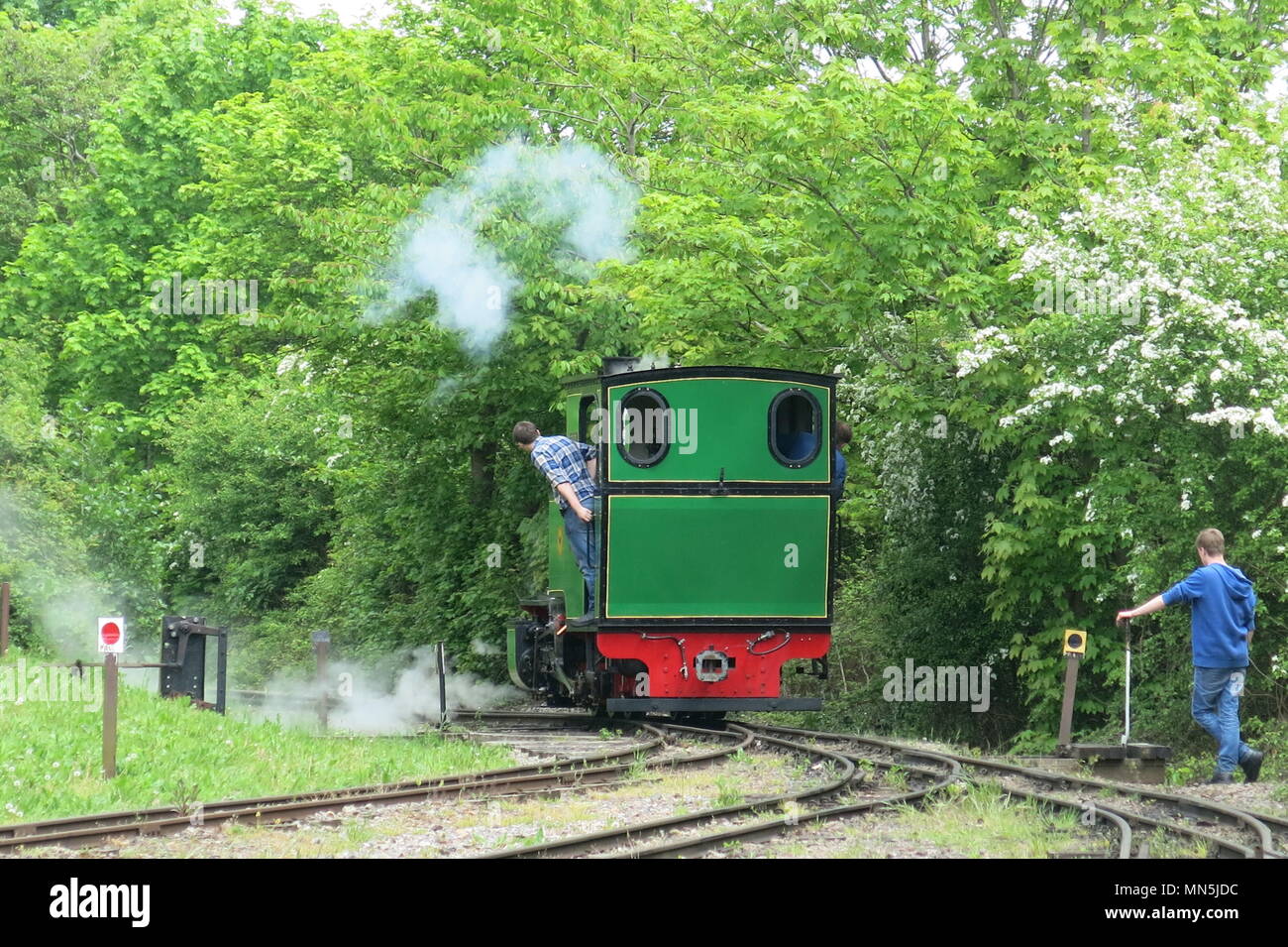 A 90hp green-coloured steam train called Pedemoura was doing test runs ...