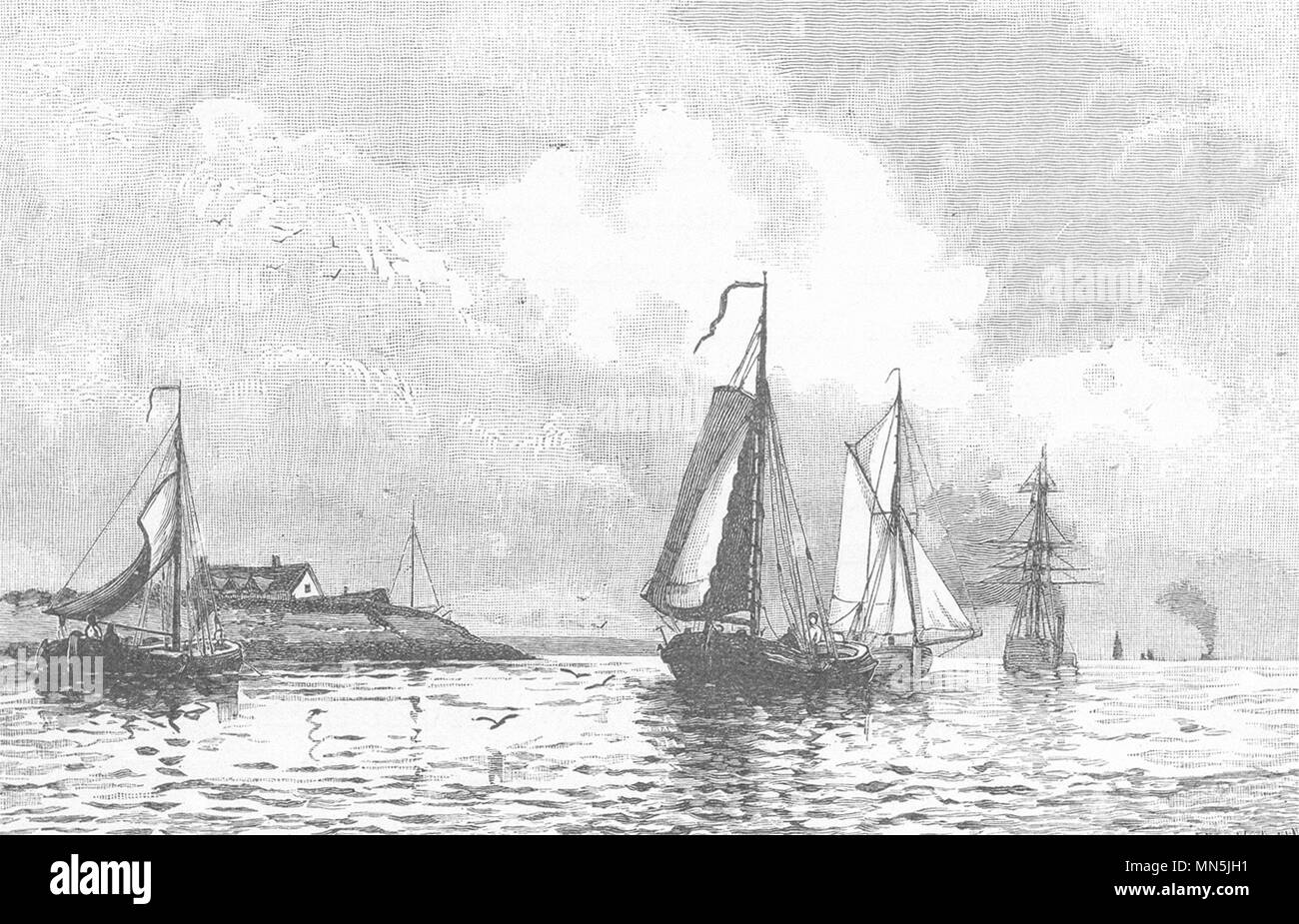 KENT. At canvey Island 1901 old antique vintage print picture Stock ...