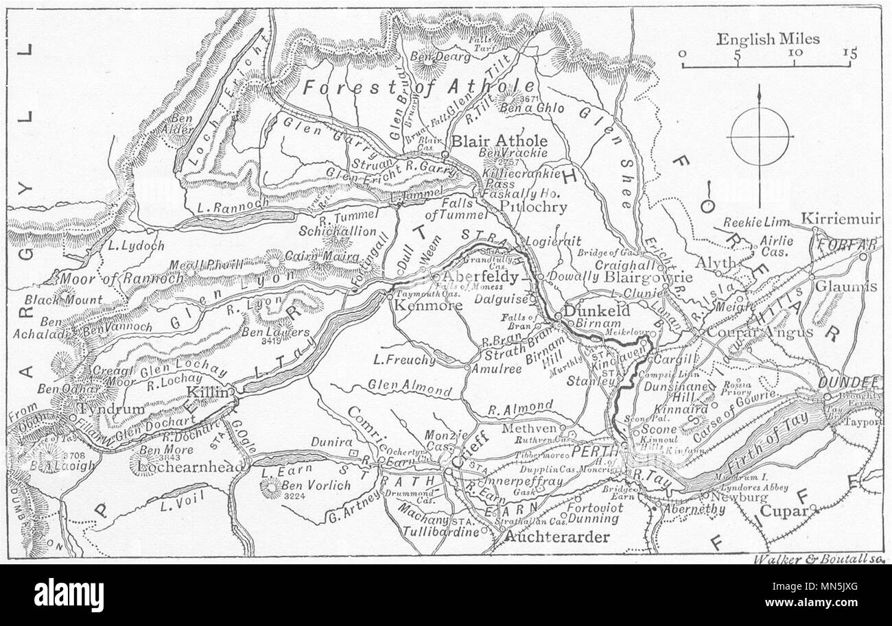 SCOTLAND. The Tay. Sketch map 1901 old antique vintage plan chart Stock ...