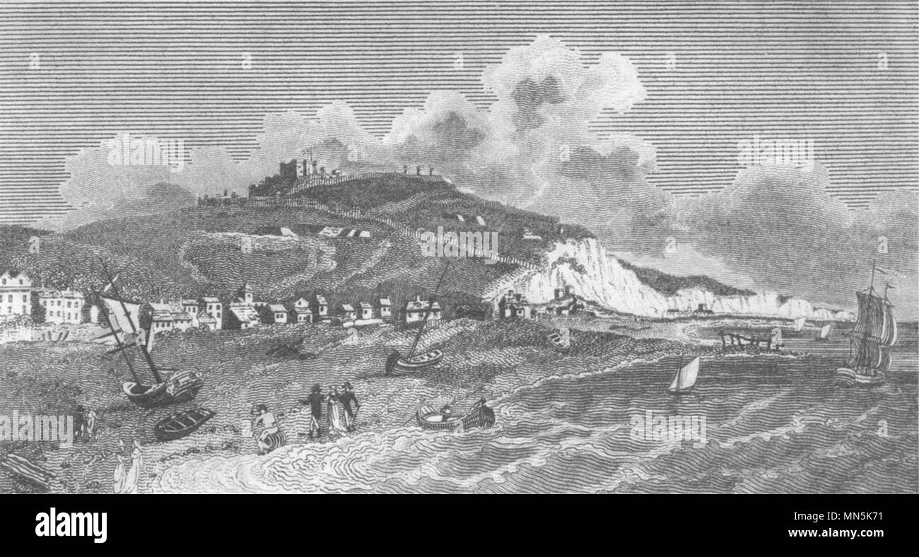 KENT. Dover & its Castle 1808 old antique vintage print picture Stock ...