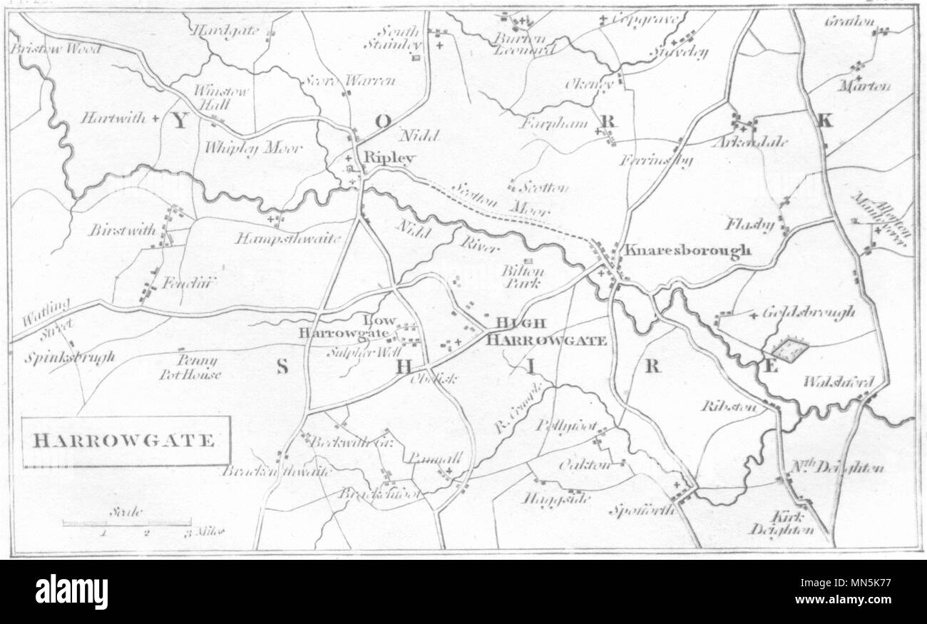 Map of harrogate hi-res stock photography and images - Alamy