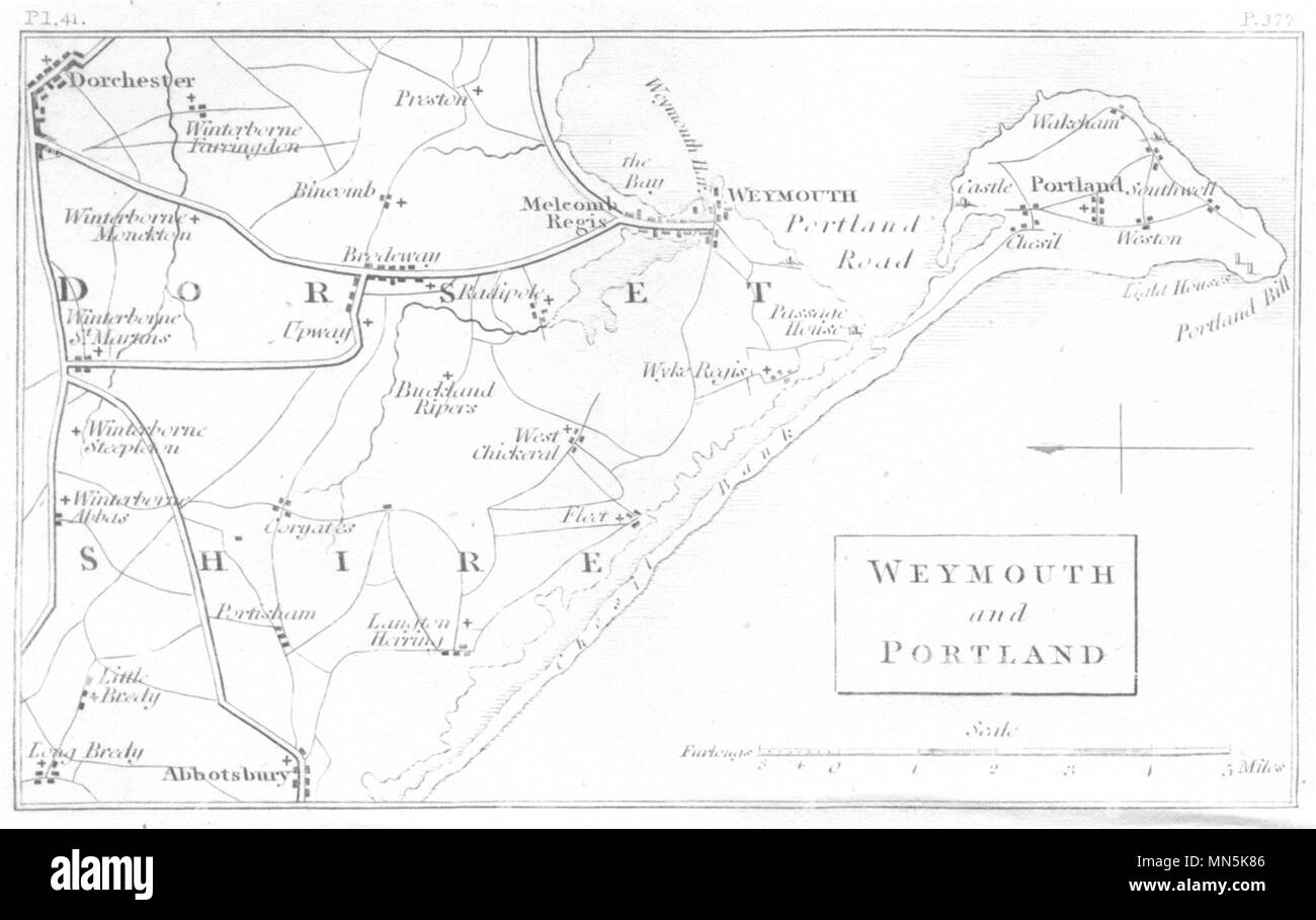 Antique map of dorset hi-res stock photography and images - Alamy