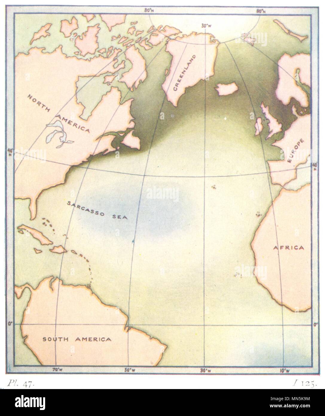 ATLANTIC. Chart Plankton N. Darkest Green, abundant. Blue, scarcest ...