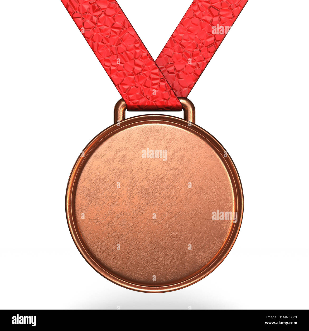 Bronze medal 3D rendering illustration isolated on white background ...