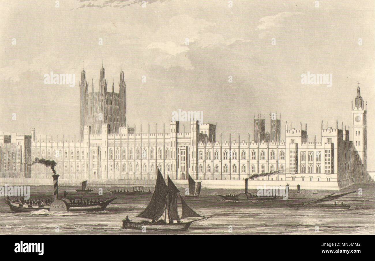 Houses of parliament london 1840 hi-res stock photography and images ...