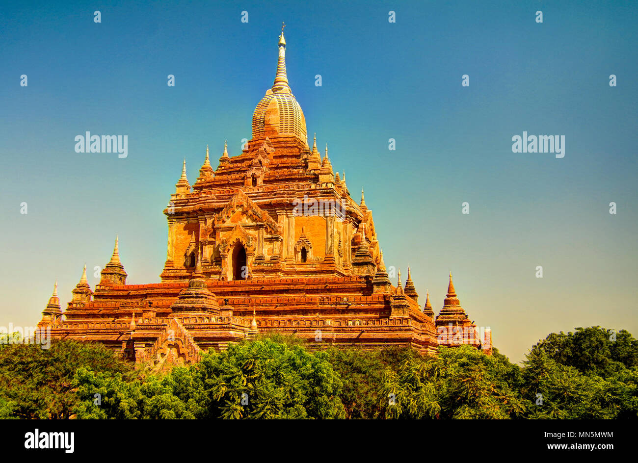 View to Htilominlo temple at the dawn. Bagan Myanmar Stock Photo - Alamy