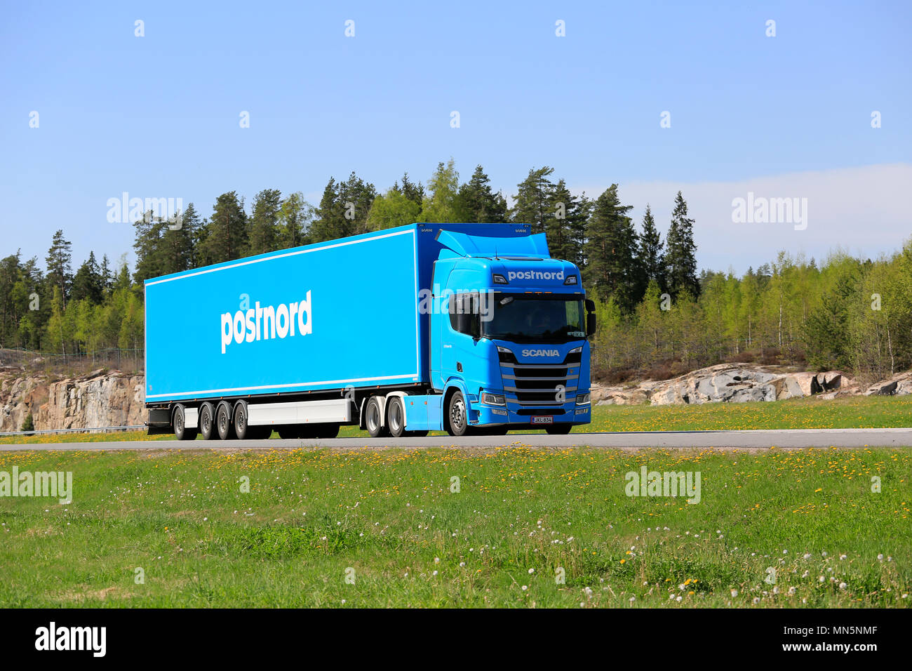 PAIMIO, FINLAND - MAY 12, 2018: Next Generation Scania semi trailer of ...