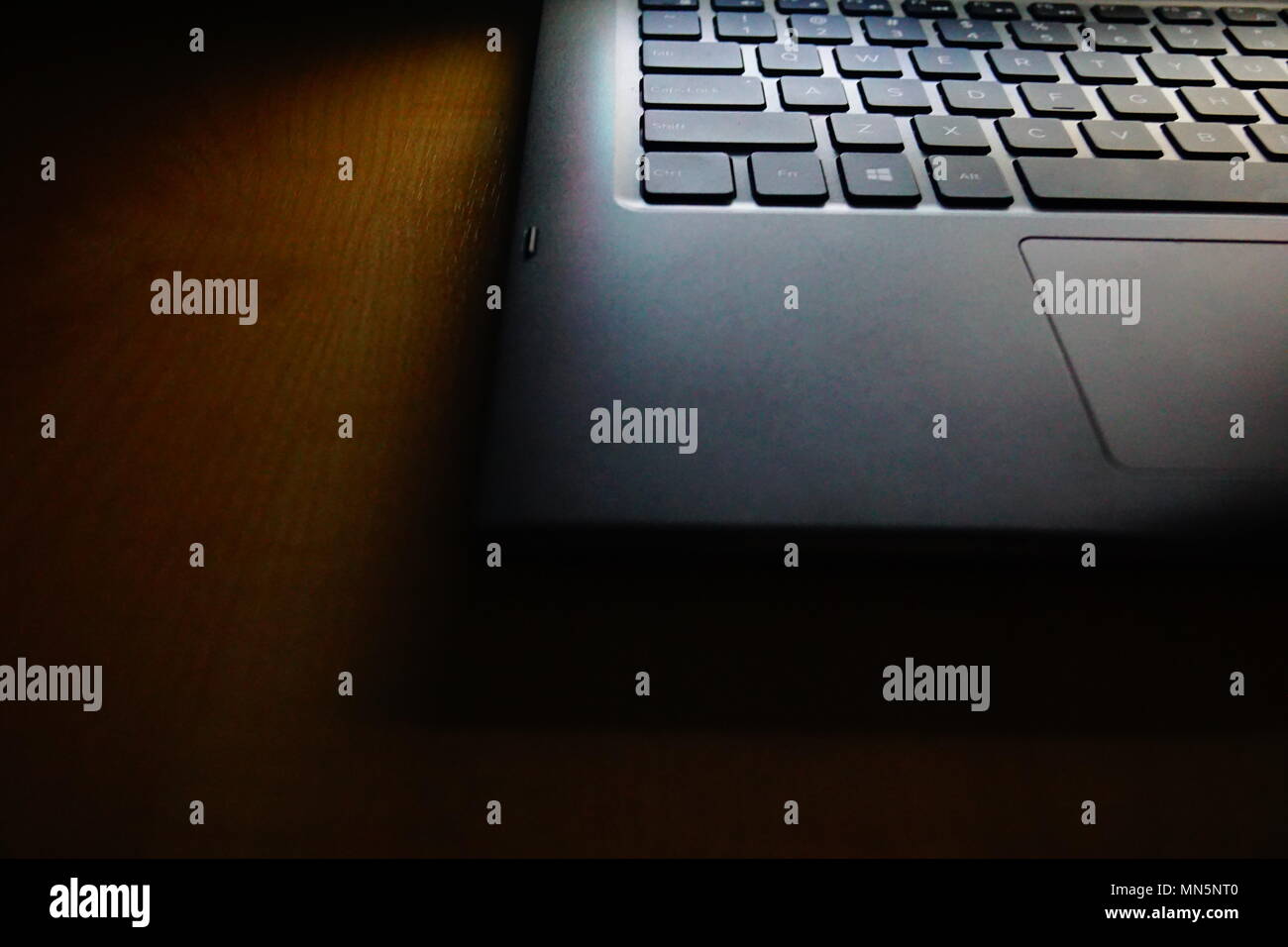 The computer in dark environment Stock Photo - Alamy