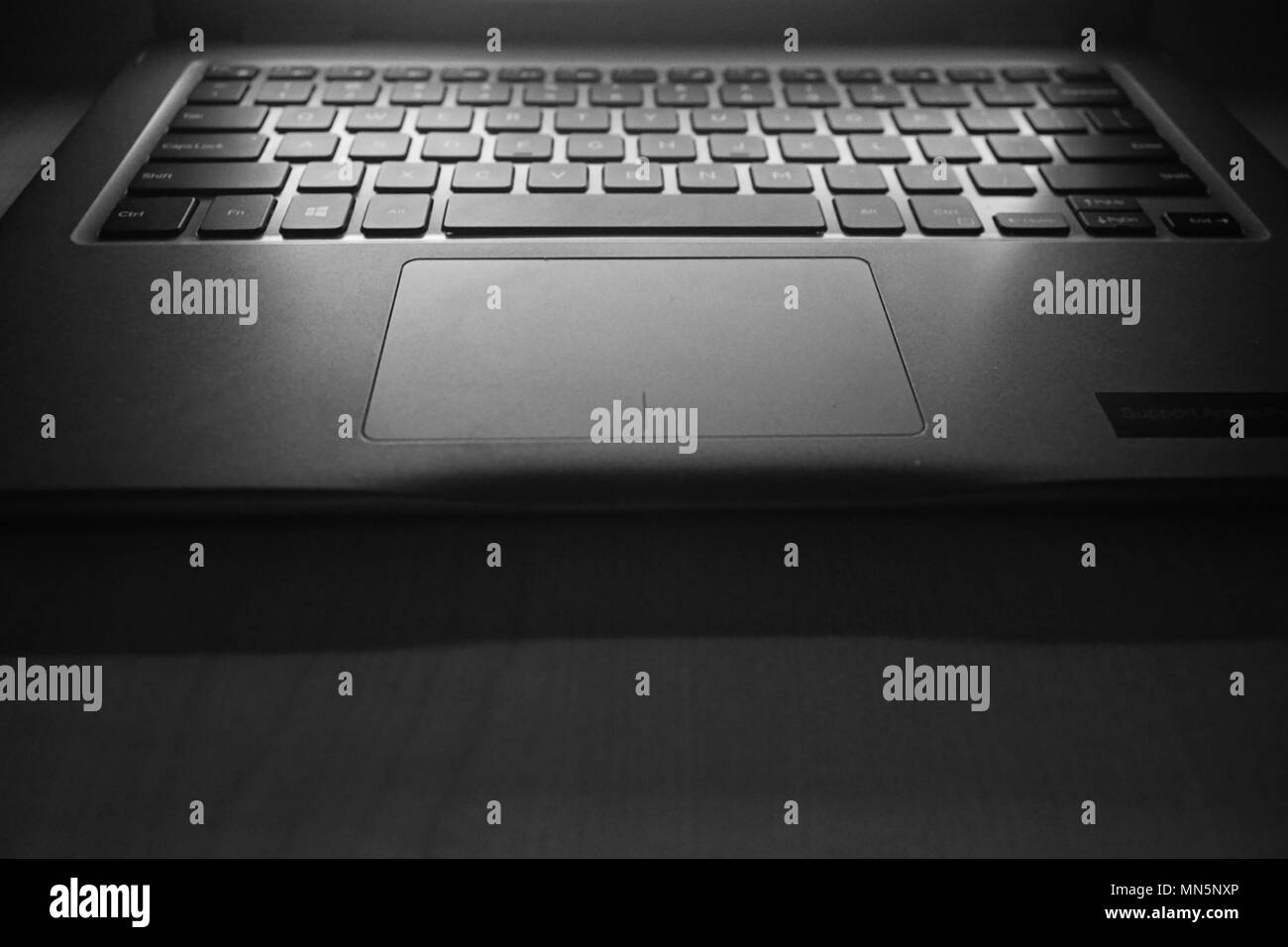 The computer in dark environment Stock Photo - Alamy