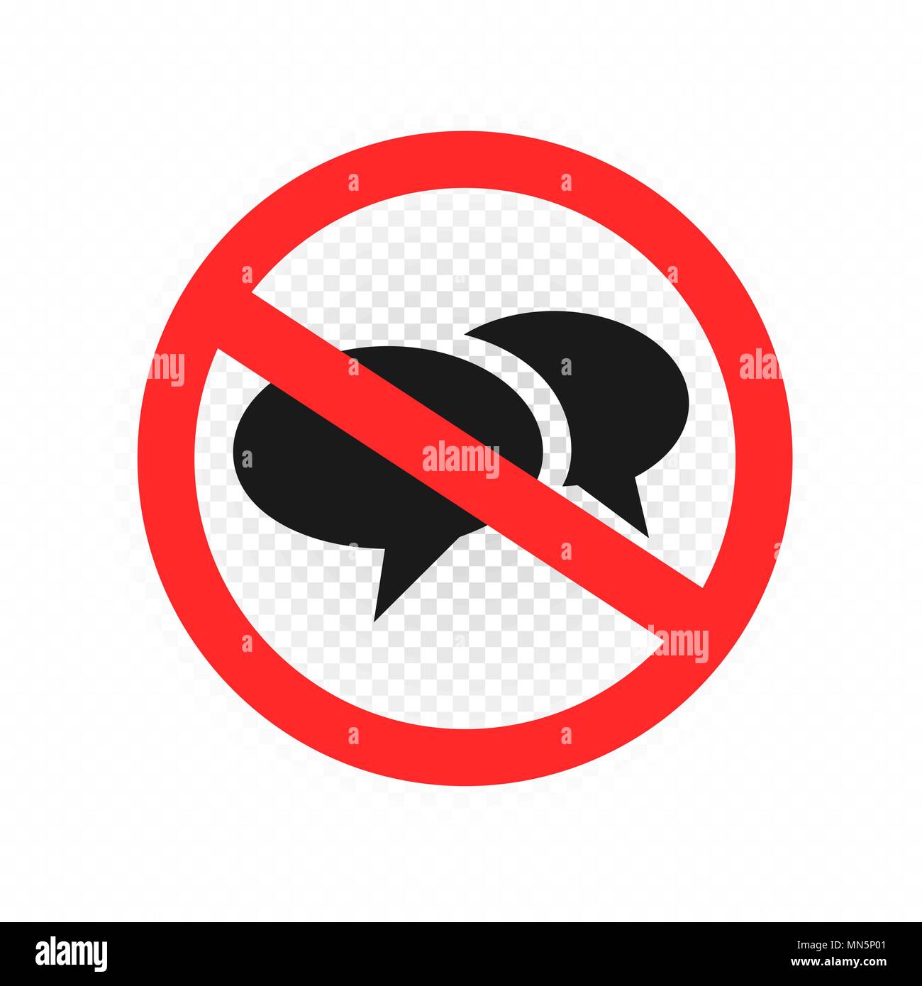 Do not talk sign icon on white transparent background. No communication ... Do not talk sign icon on white transparent background. No communication ...