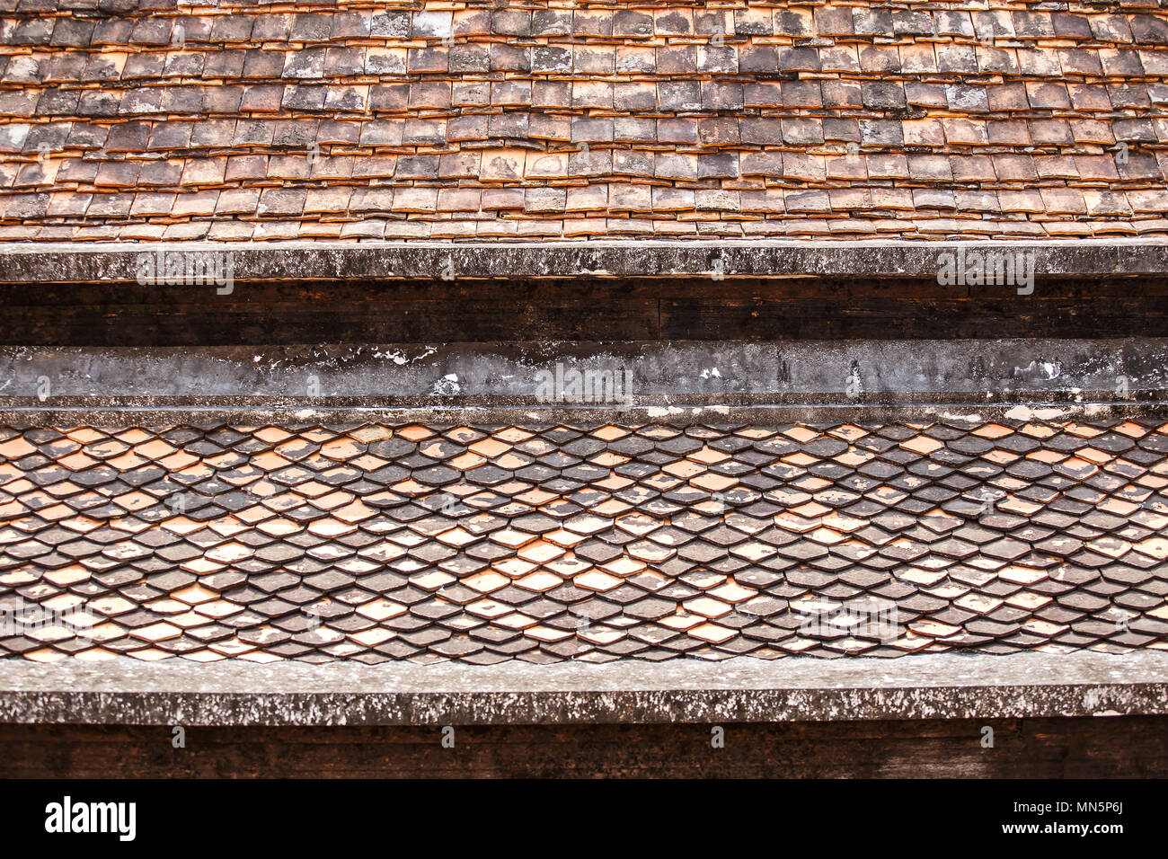 Temple roof tile texture in hi-res stock photography and images - Alamy