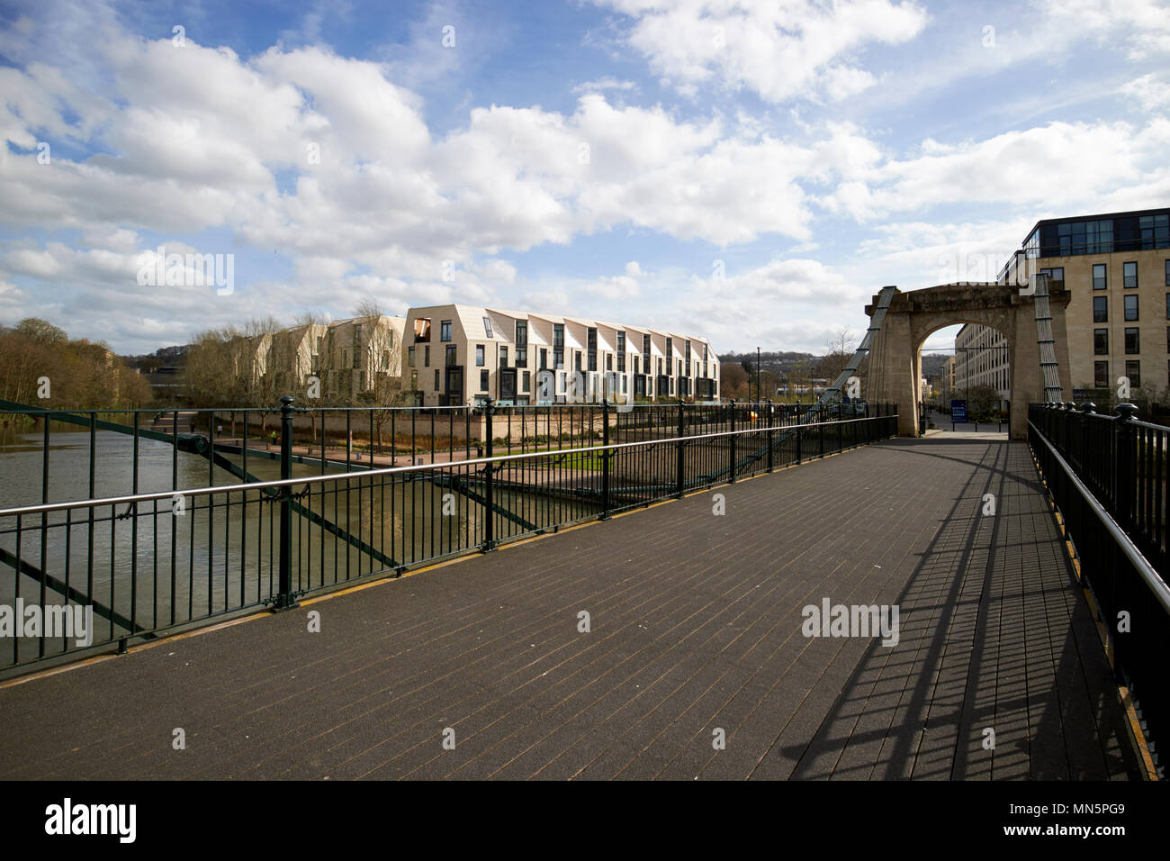 old victoria bridge in the Bath Riverside Development urban ...