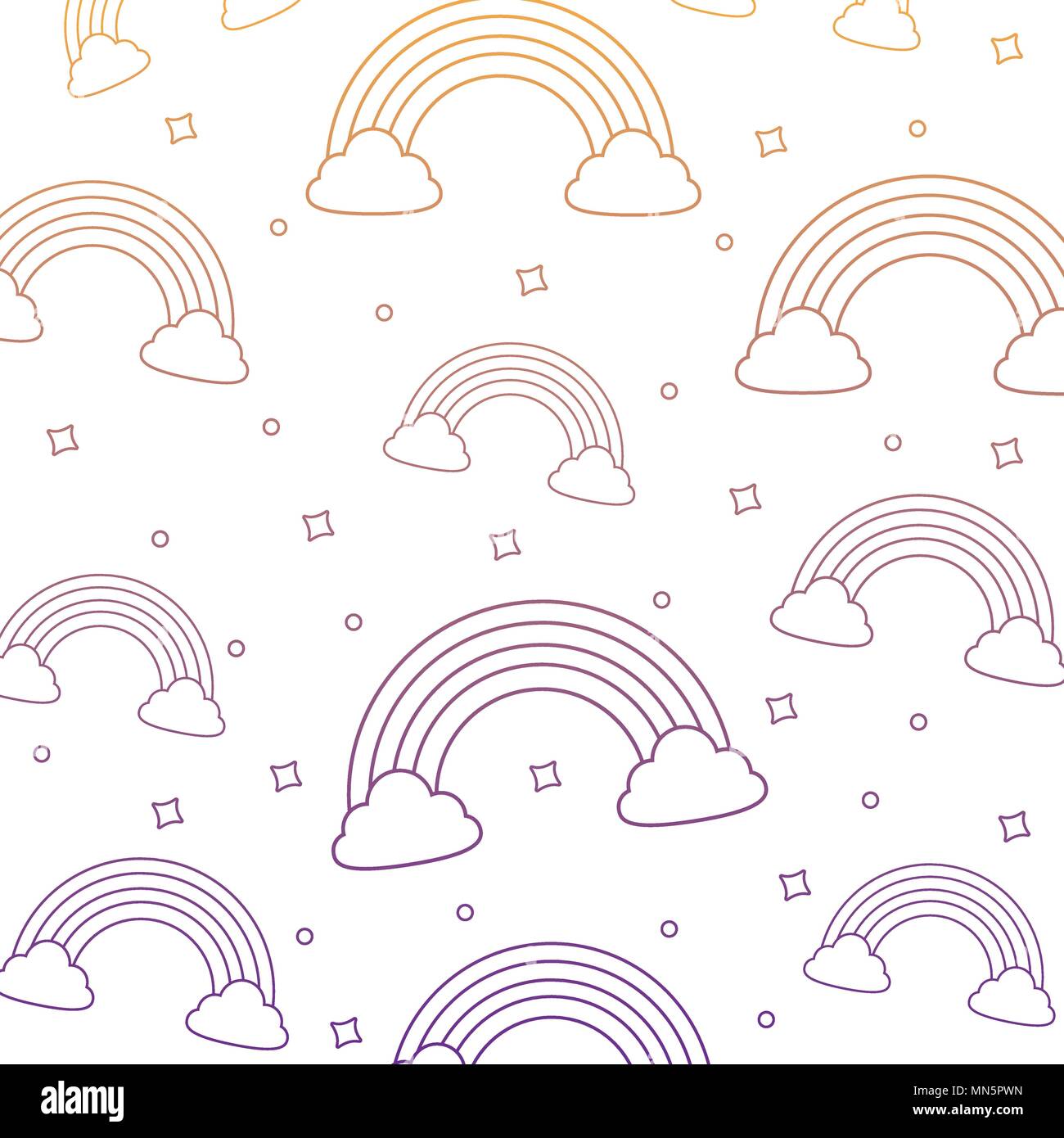 background of rainbow and clouds pattern, vector illustration Stock Vector Image & Art - Alamy