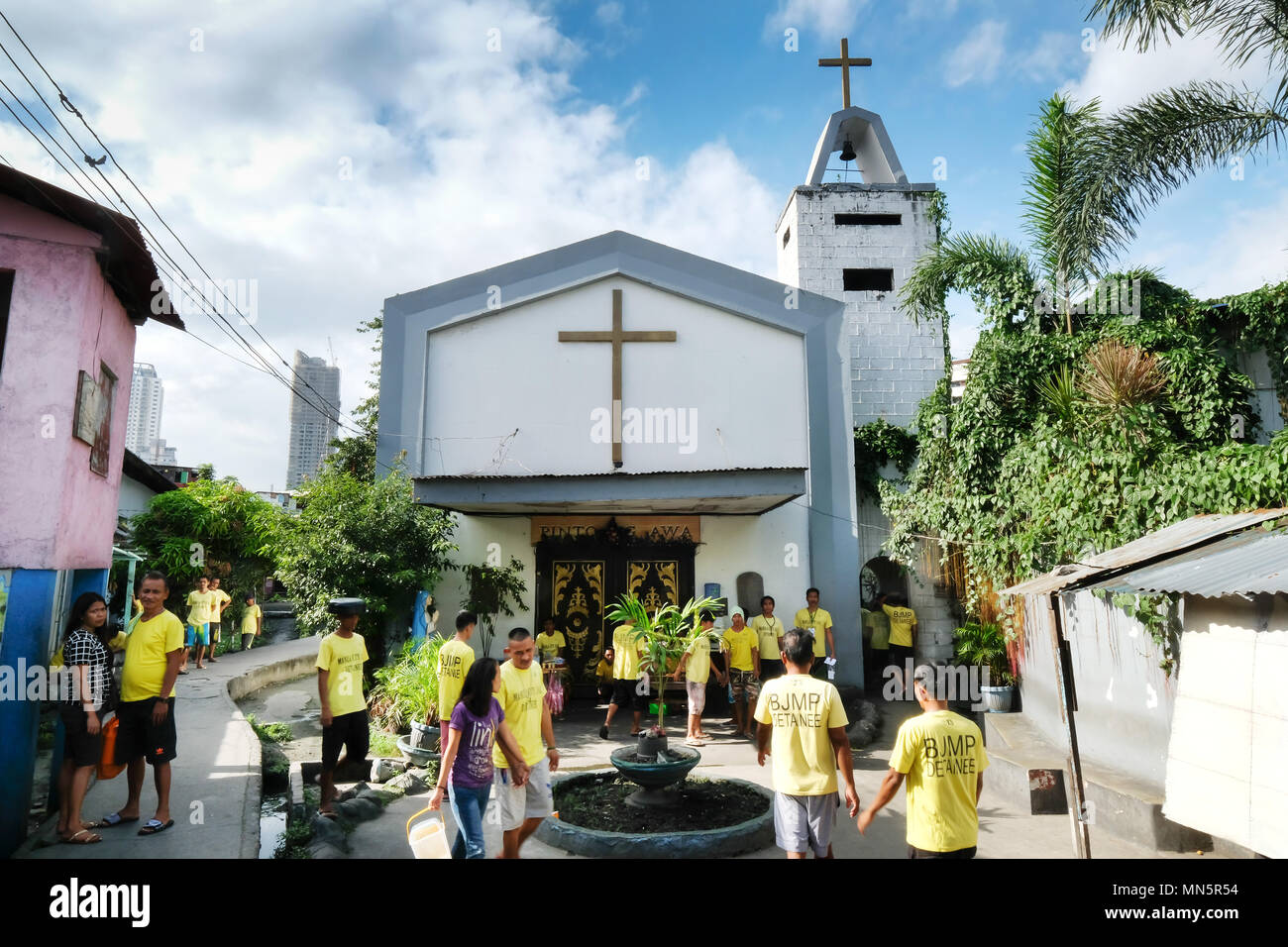 Church in the courtyard of the Manila City Jail in Manila, Philippines ...