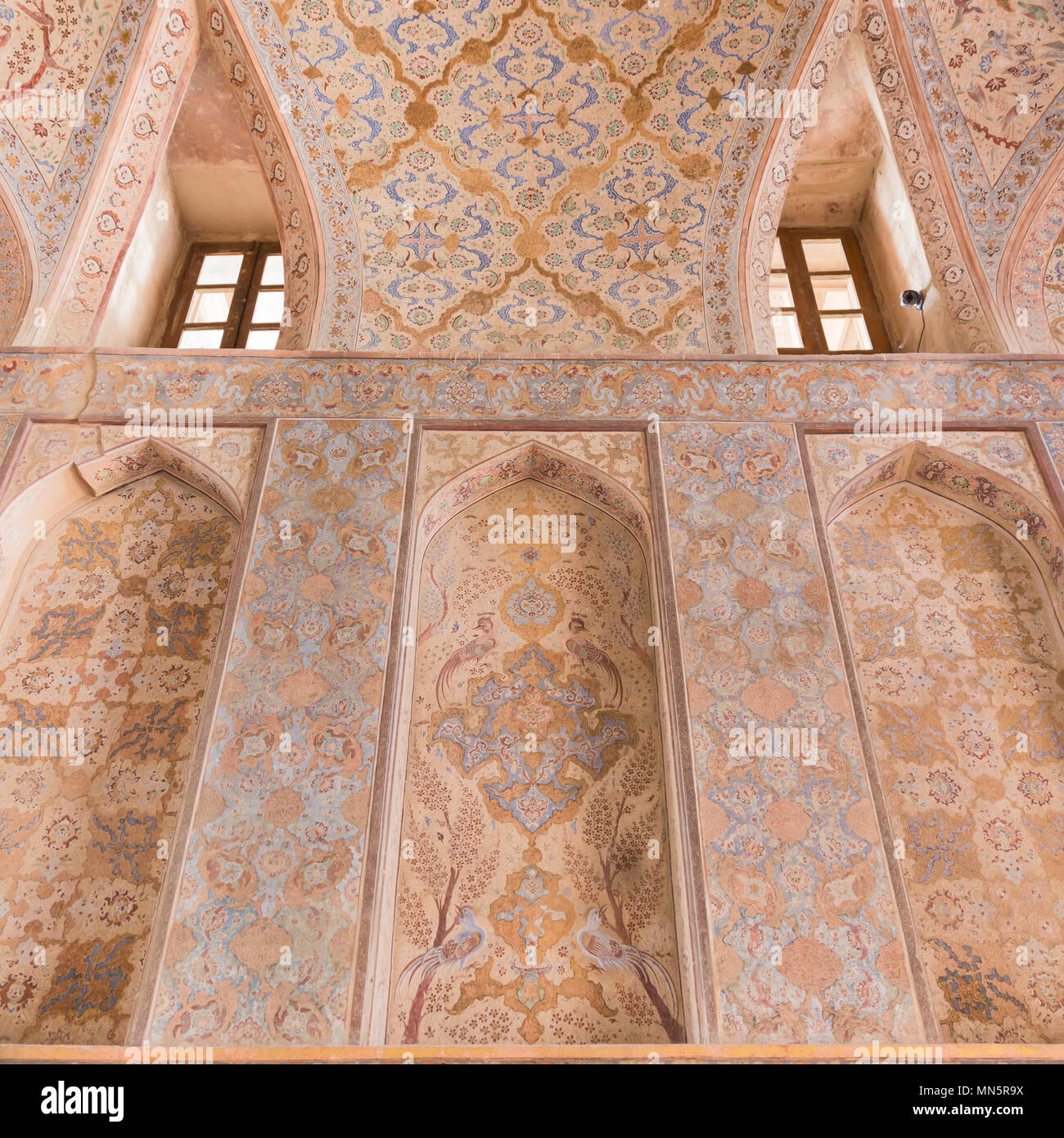 Ali Qapu Palace, a grand palace in Isfahan, Iran. It is located on the ...