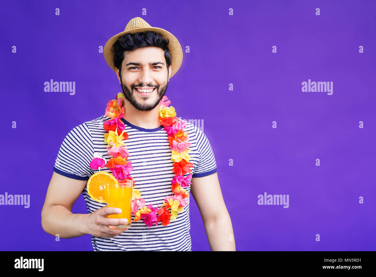 Hawaii man lei hi-res stock photography and images - Alamy