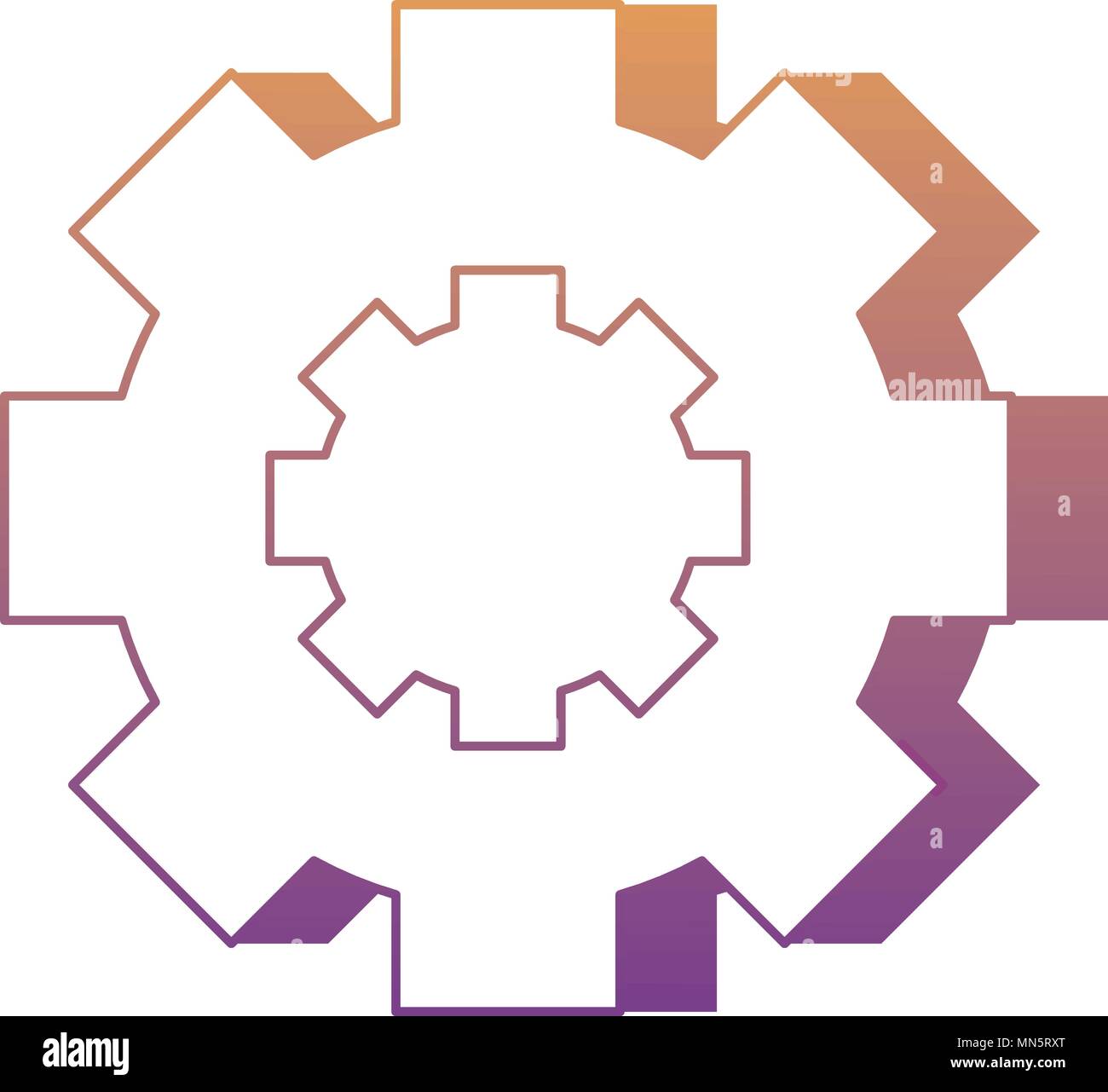 gear wheel icon over white background, vector illustration Stock Vector ...