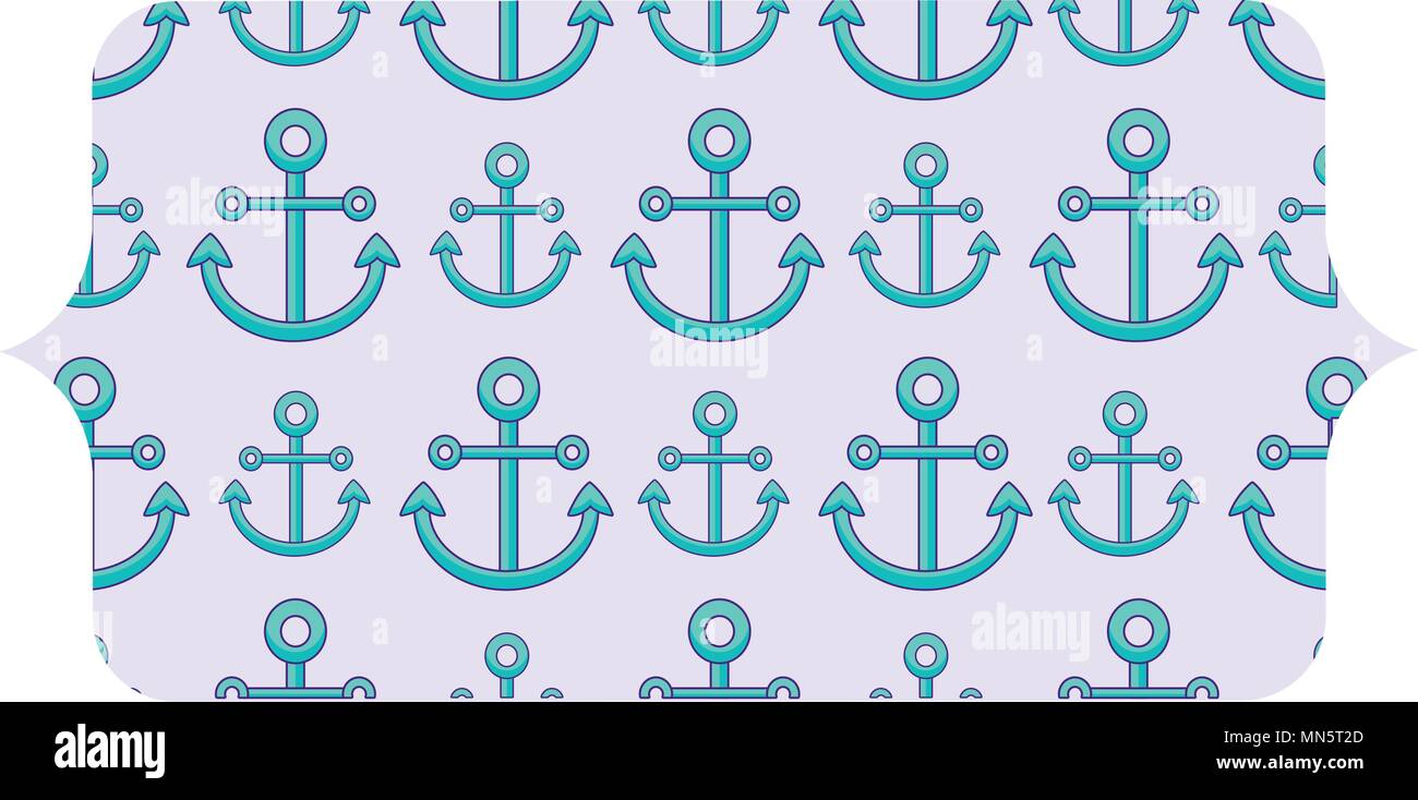 banner with anchors pattern over white background, colorful design ...