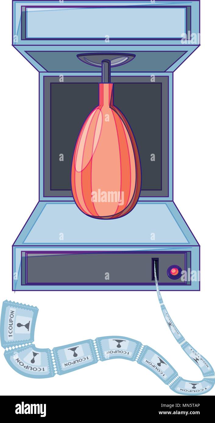 boxing arcade machine over white background, vector illustration Stock ...