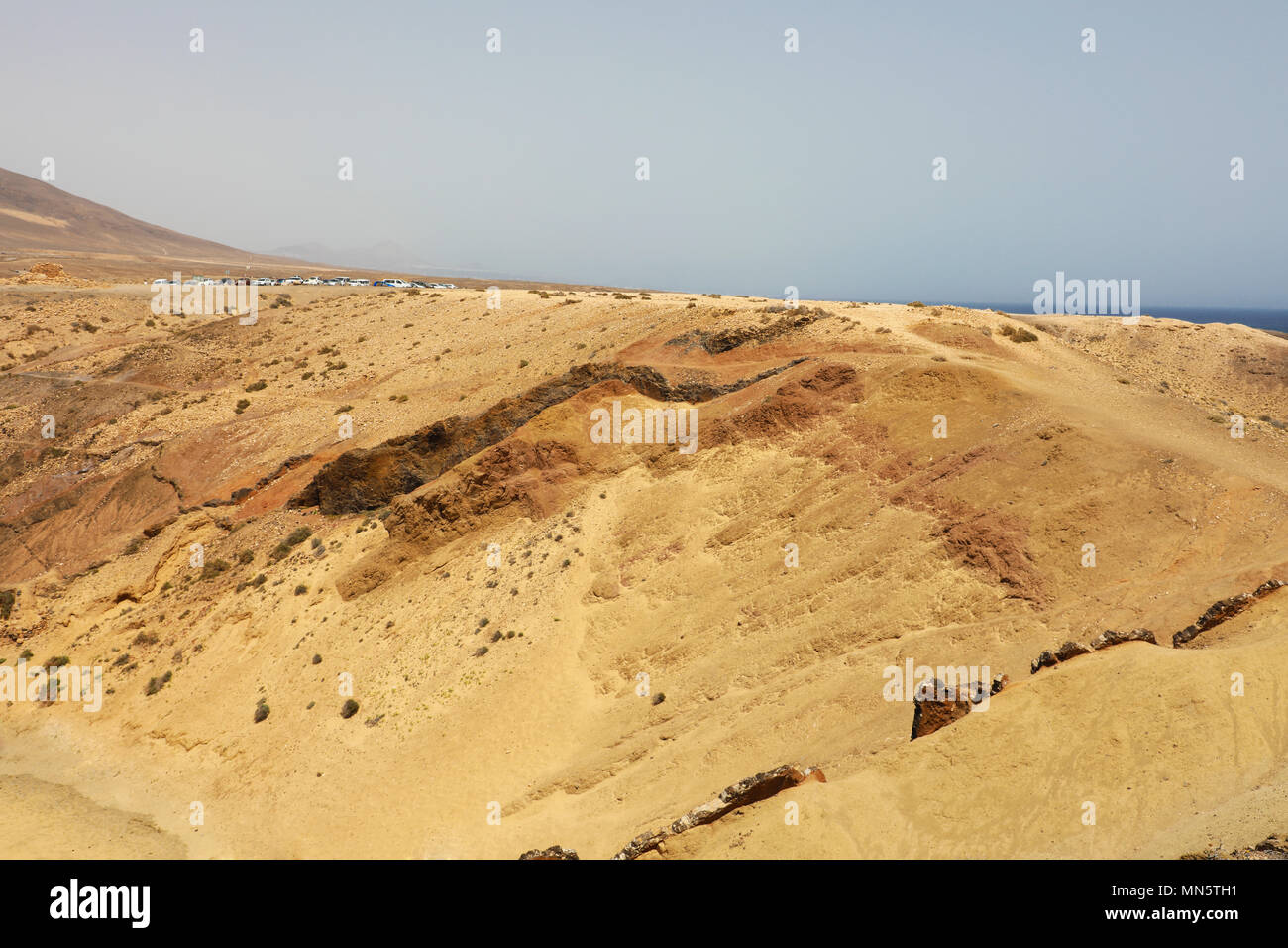 Desert in Lanzarote. Sand dunes near Playa Papagayo beach, Canary ...