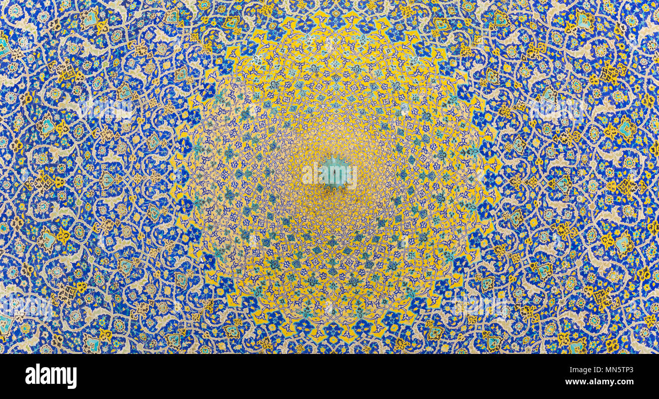 Dome of Imam Mosque (Masjed-e Imam) at Naghsh-e Jahan Square in Isfahan ...