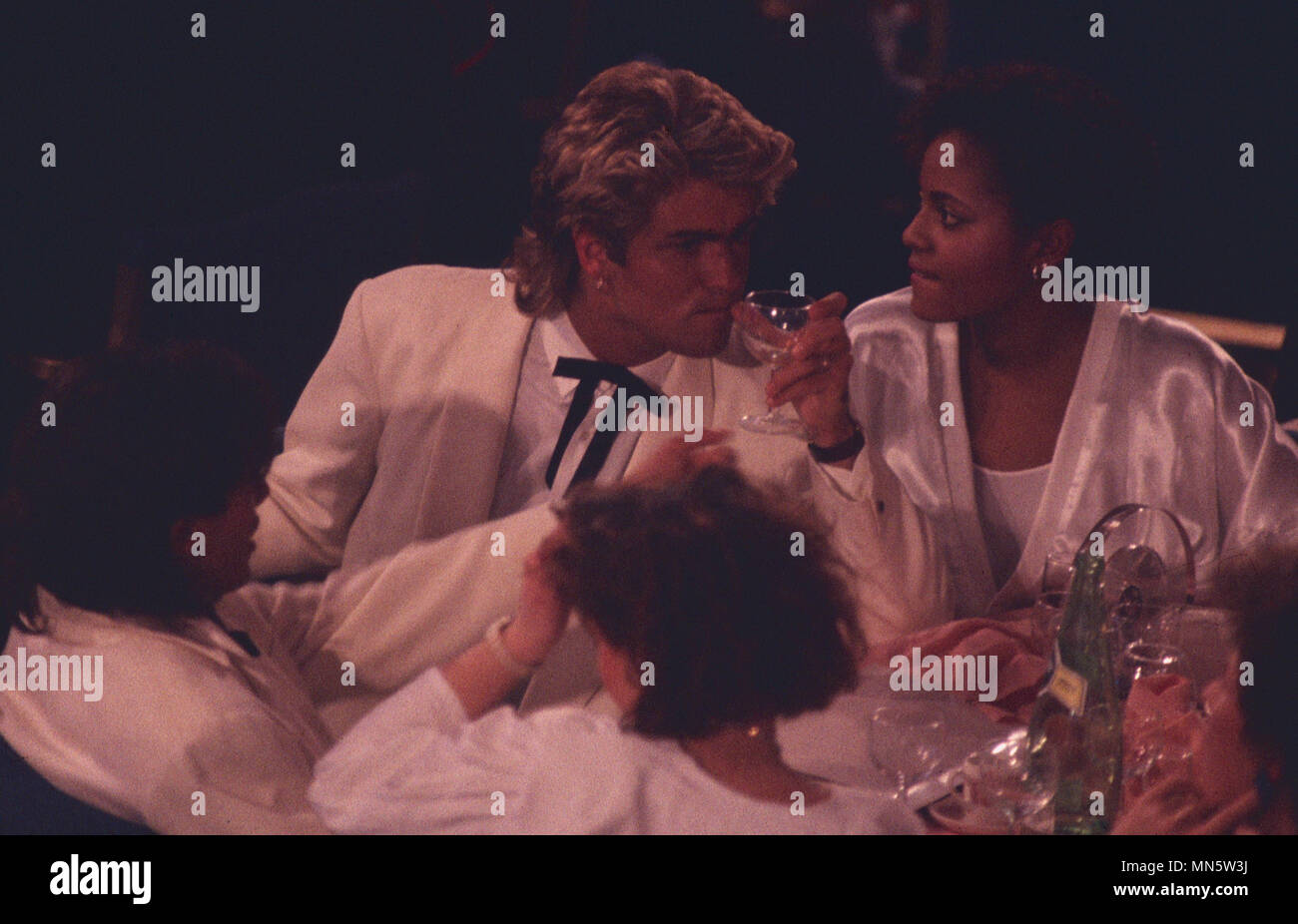 London, UK. LIBRARY George Michael and Pat Fernandez in the early 1980s ...